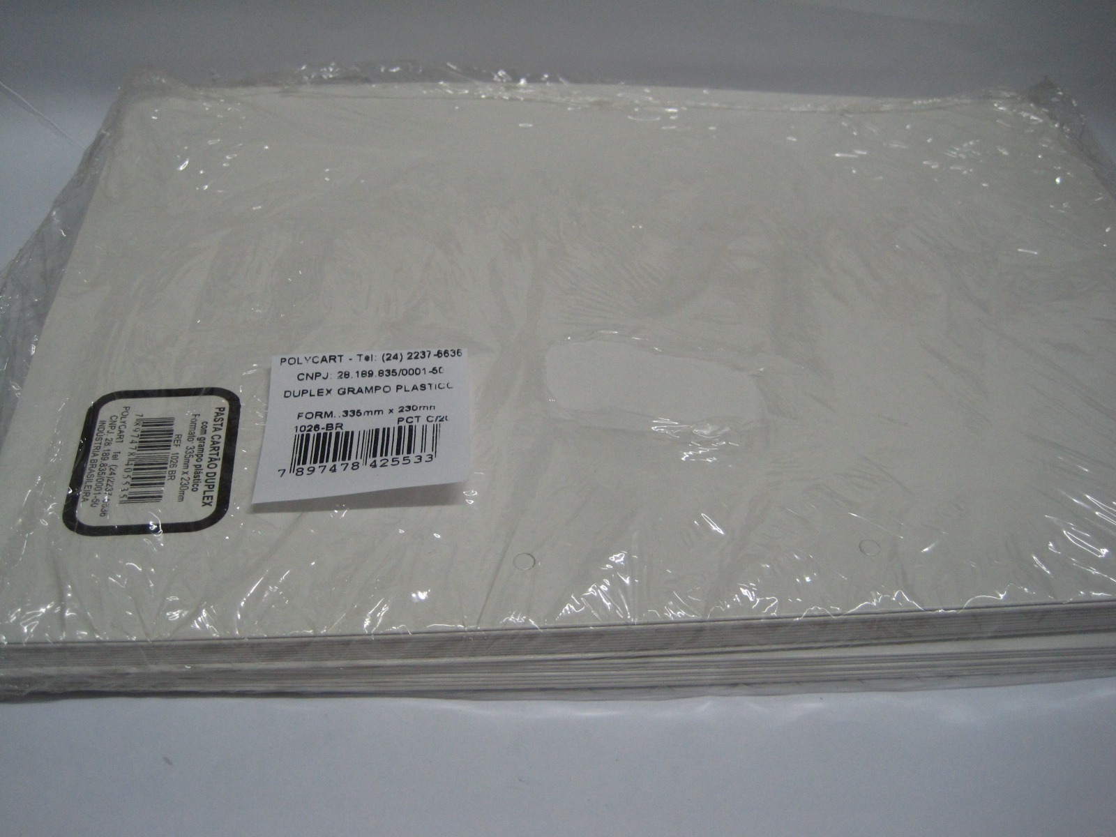 Pasta c/ Ferragem Papelão 1026-br branca pcte c/20un. Polycart – .Zip ...