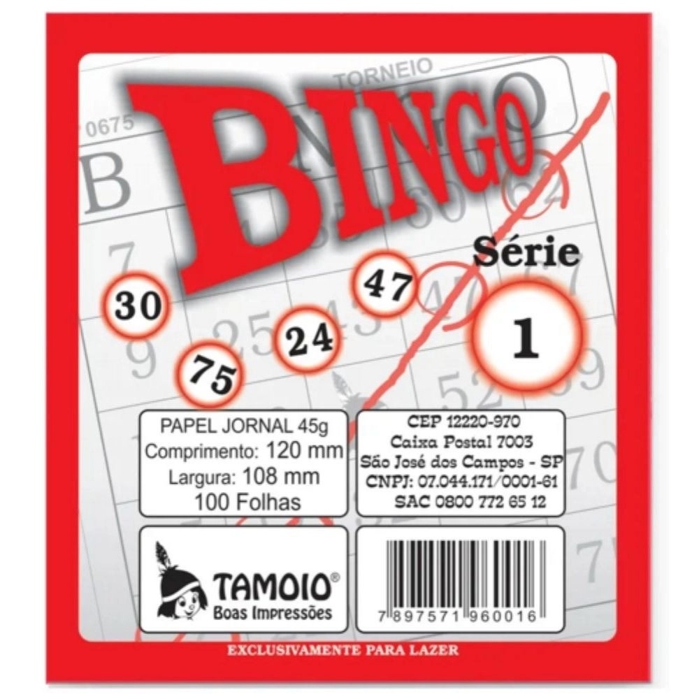 Cartelas de Bingo - .Zip Papelaria